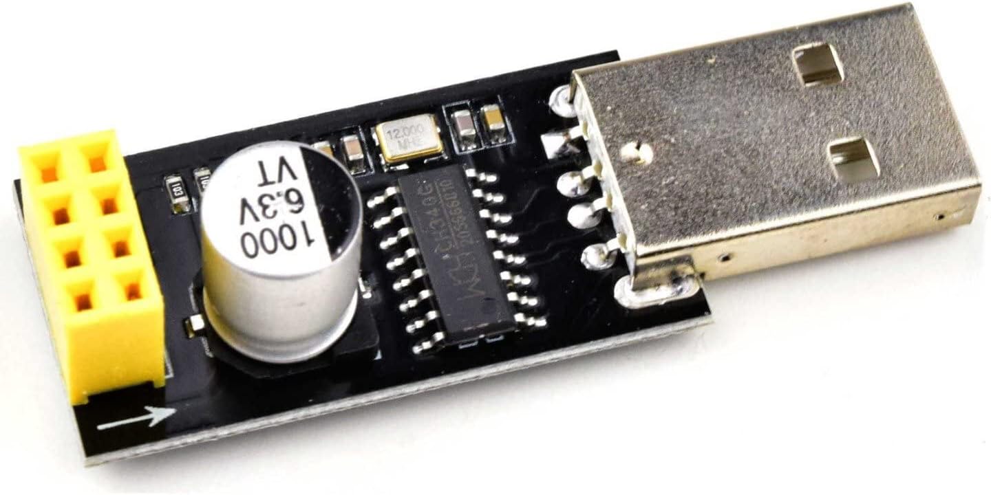 Amazon.com: ESP8266 Wi-Fi - USB Adapter for ESP-01 and ESP-01S - CH340 ...