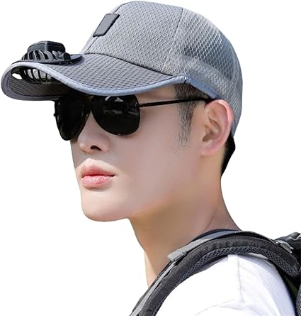 Hat with Fan,Cooling Fan Cap with USB Charging, Unisex Sun Protection ...