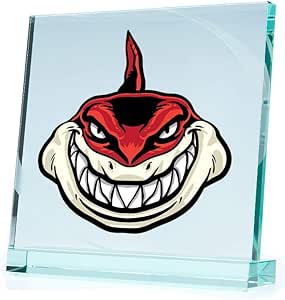 Amazon.com - Red Shark Attacks Vinyl Sticker Decal - Dive into ...