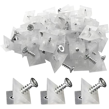 Amazon.com: MEETOOT 60pcs Plastic Drawer Bottom Support Brackets for ...