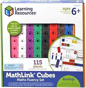 Learning Resources LSP4299-UK Maths Fluency Set-MathLink Cubes : Amazon ...
