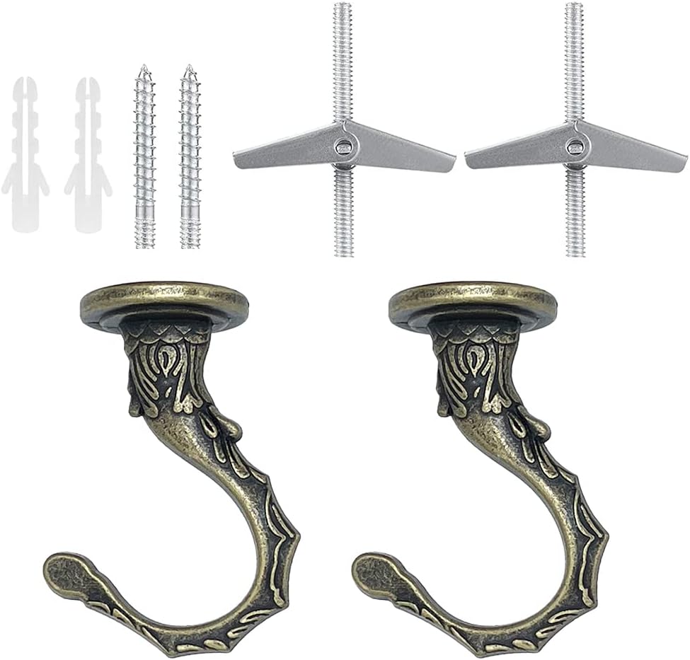 Amazon.com: diplambr Large Swag Hook Heavy Duty Ceiling Hook with ...
