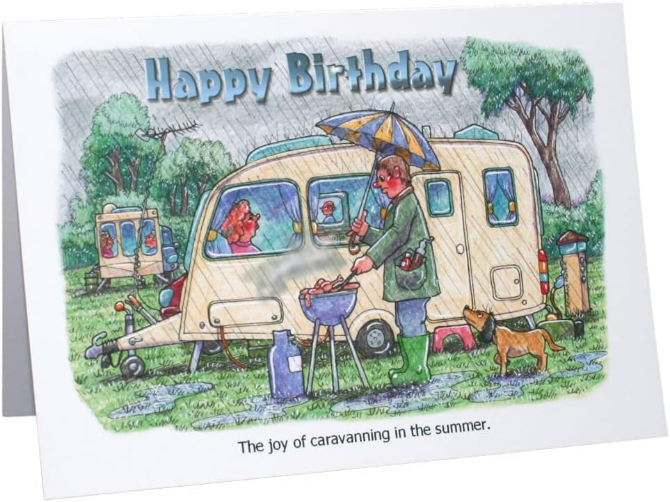 Driving Caravan - Humour Greetings Card 10579 (Happy Birthday) : Amazon ...
