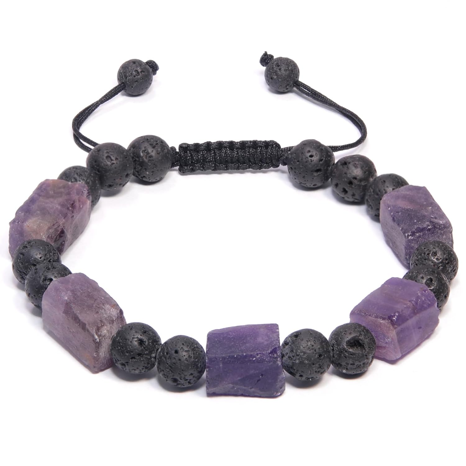Amazon.com: Protection Amethyst Crystal Bracelet for Men, Natural ...