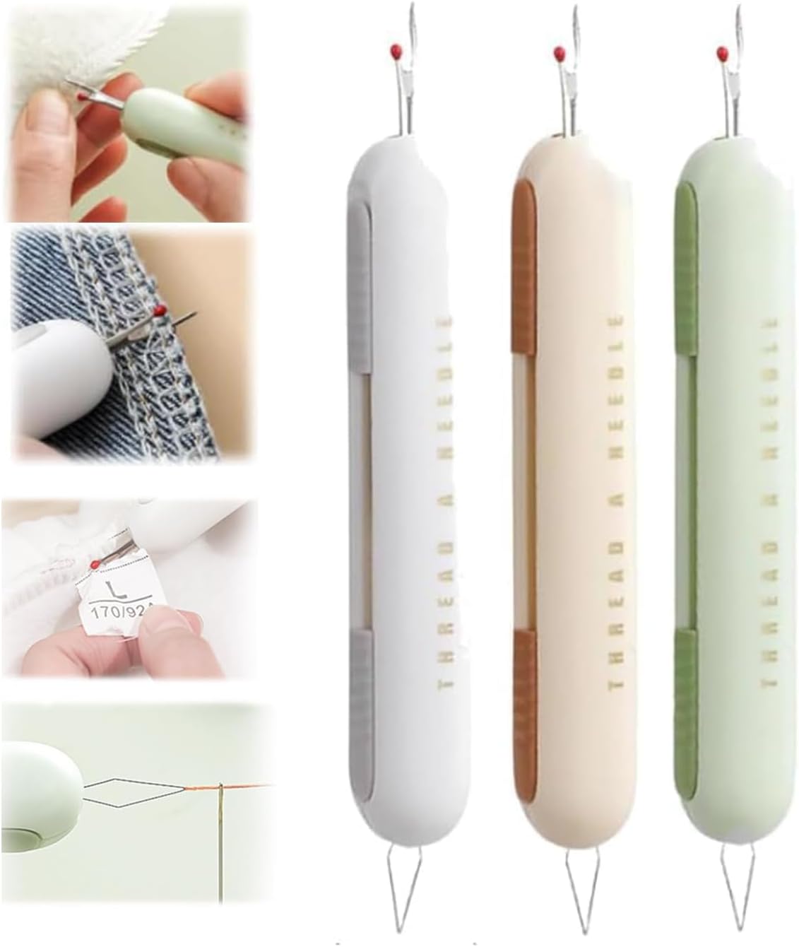Amazon.com: Generic (3PCS)2 in 1 Needle Threader Seam Ripper, Threading ...