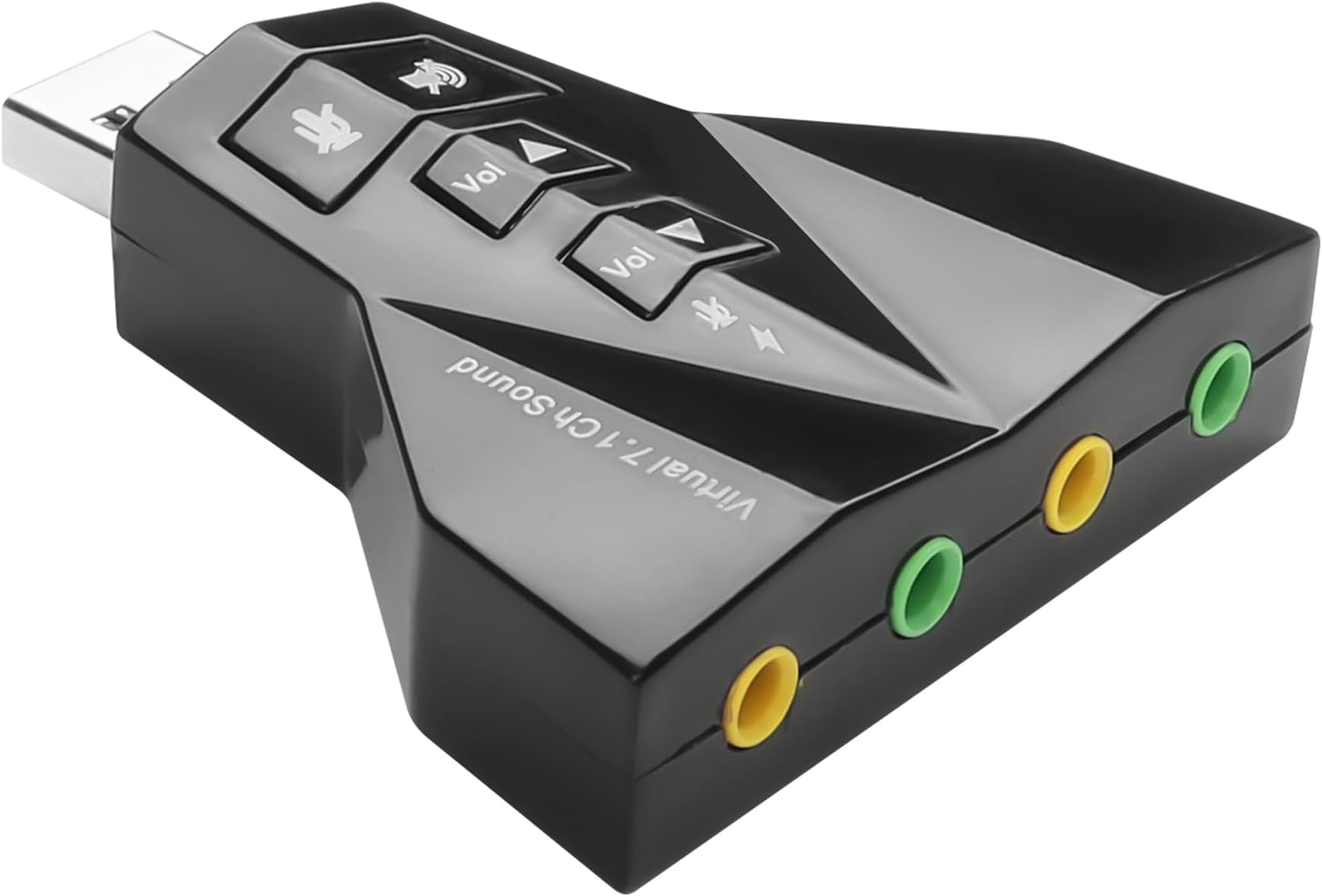 YAODHAOD External USB Sound Card 4 Ports,External Sound Card Stereo ...