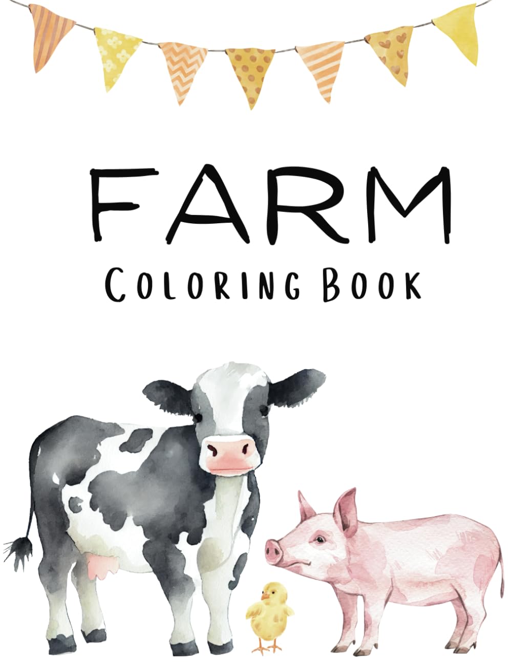 Farm Coloring Book, Children's Coloring Book, Farm Animal Coloring for ...