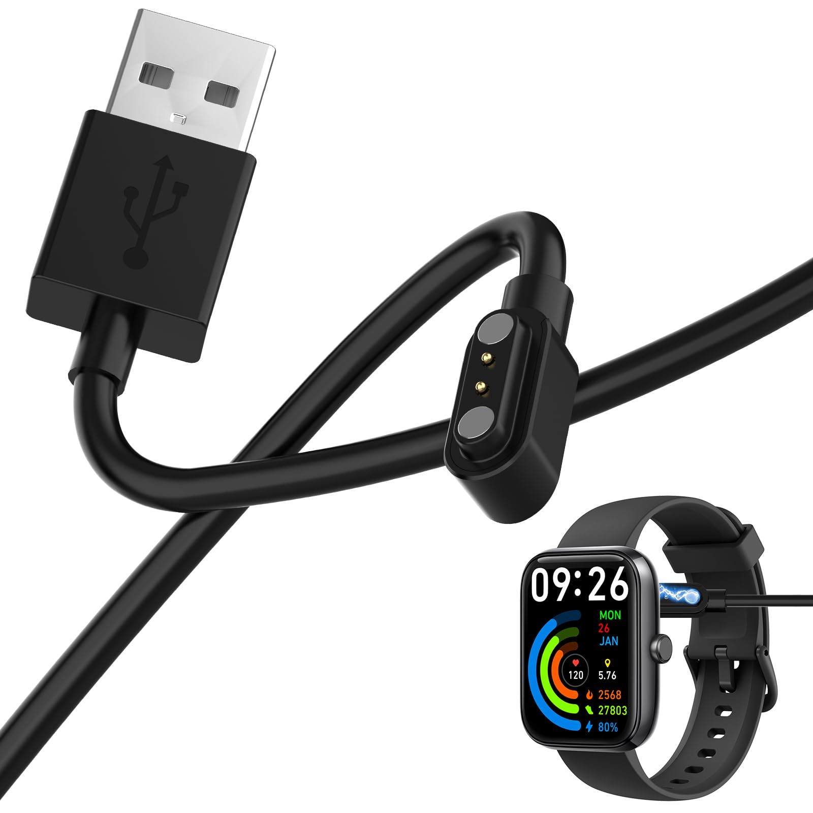 Amazon.com: Konitee Smart Watch Charger, Smart Watch Replacement USB ...