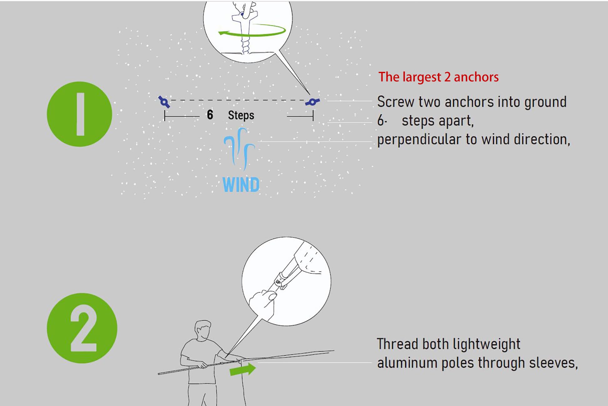 Snapklik.com : ALYCASO Beach Wind-Powered Shade Canopy, Portable Sun ...