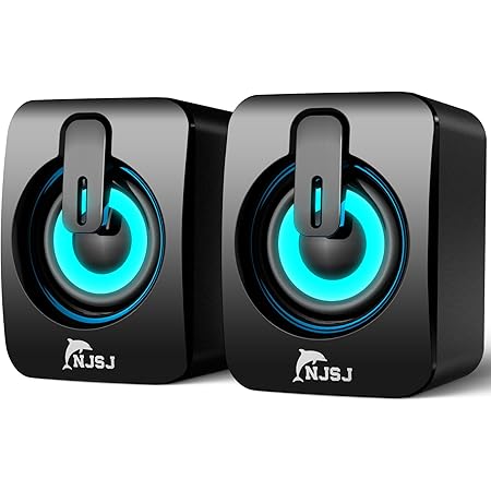 NJSJ Cassa PC USB Altoparlanti RGB Gaming 10 W Stereo Speaker 2.0 Cassa ...