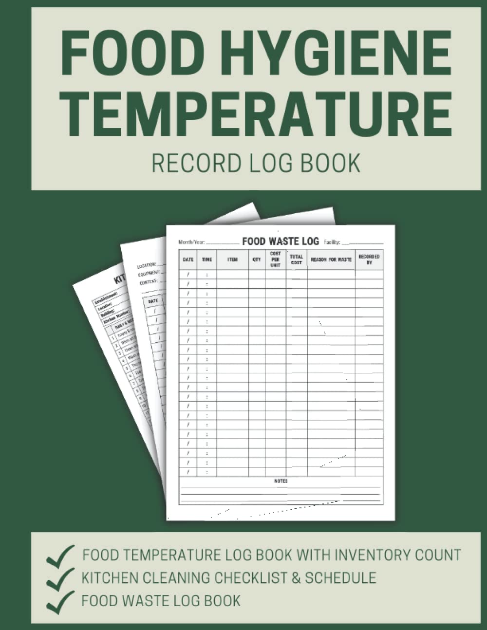 Buy Food Hygiene Temperature Record Log Book: Daily Temperature Log ...