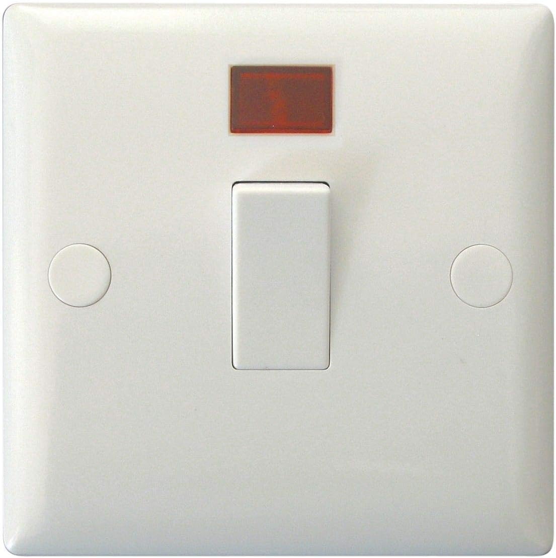 Varilight XO20NW Value Polar White 1 Gang 20A Double Pole Switch + Neon ...