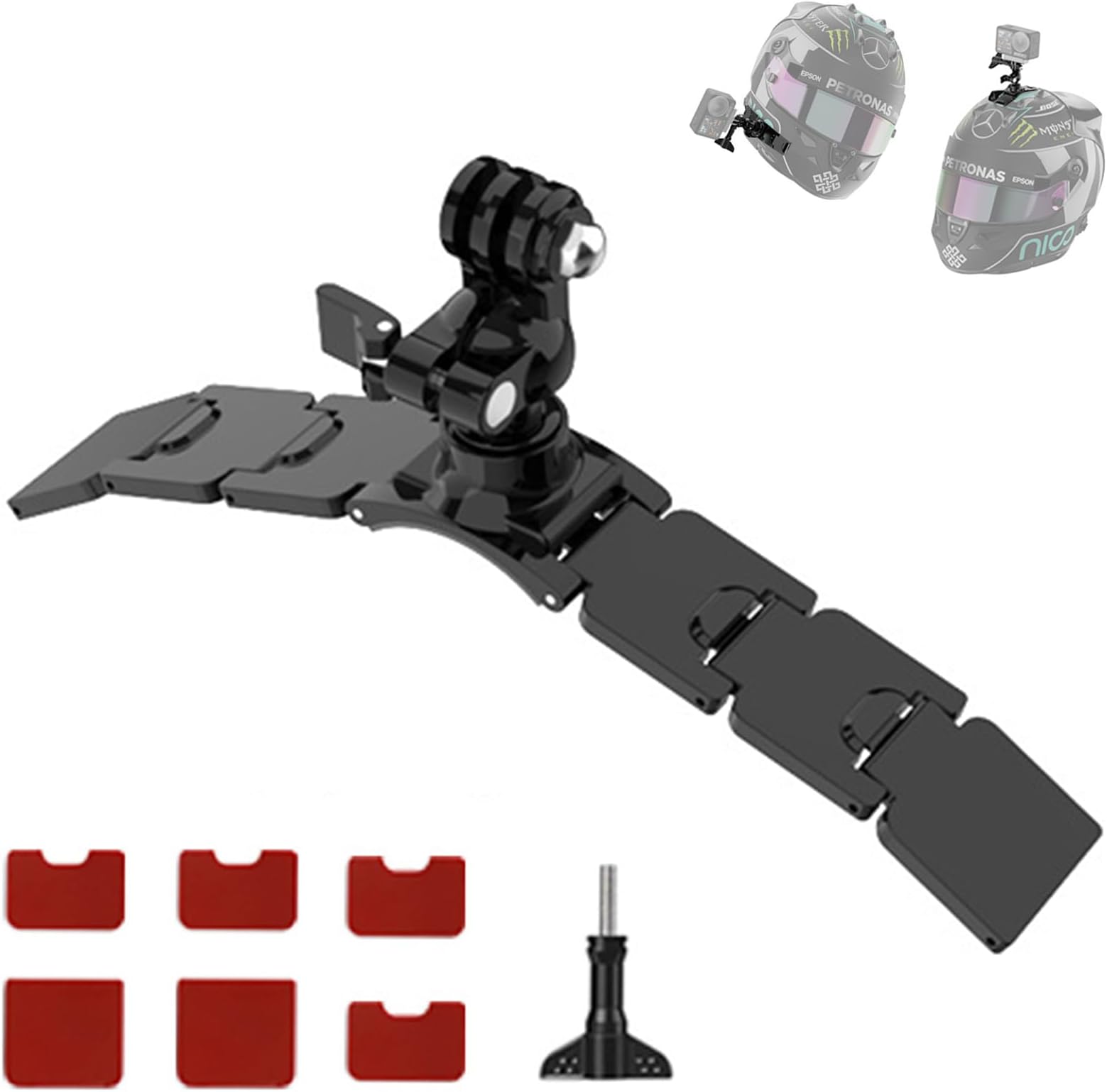 Amazon.com: Adaptom Helmet Mount for GoPro, Motorcycle Chin Strap ...