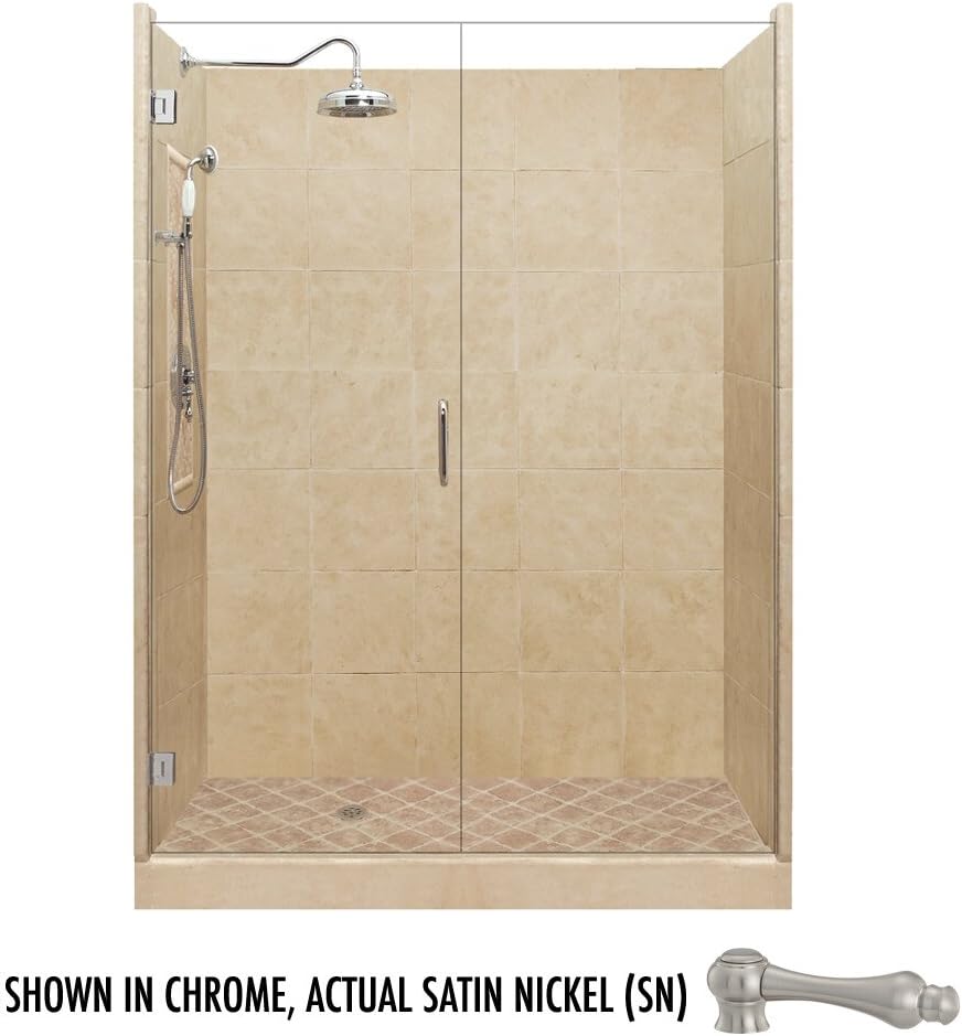 American Bath Factory P21-2503P-CH Grand Shower Package in Medium Stone ...