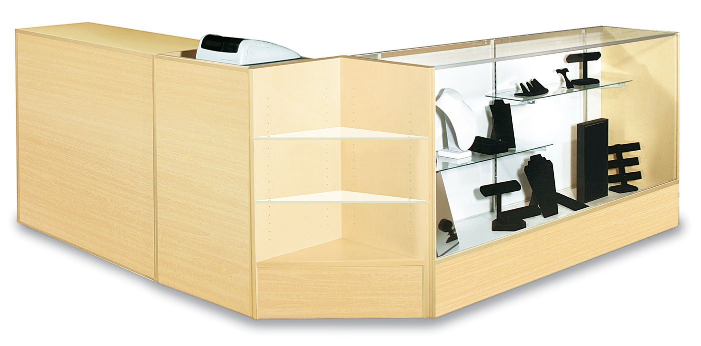 Combo Checkout 48 Showcase 48 Wrap Counter Register Stand Corner ...