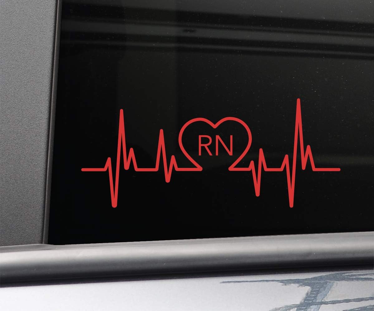 Amazon.com: Cute Heart Beat Love Vinyl Sticker - Car Phone Helmet ...