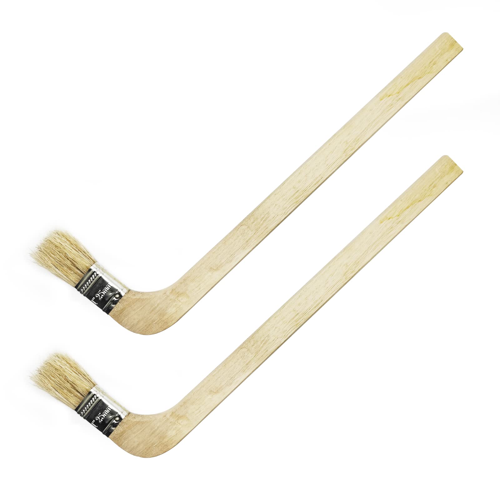 Wooden Handled Hog Bristle Radiator Right Angle Bend Paint Brush, 11 ...