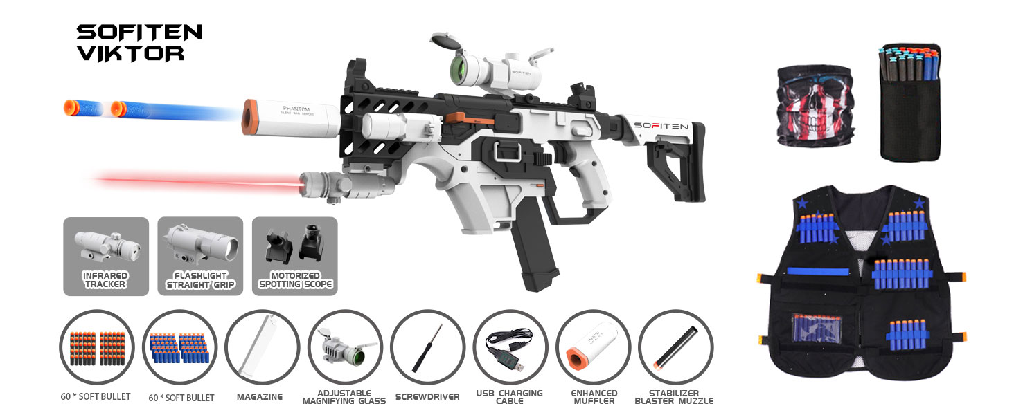 Watch SOFITEN Nerf Gun Toy Foam Blaster Vector on Amazon Live