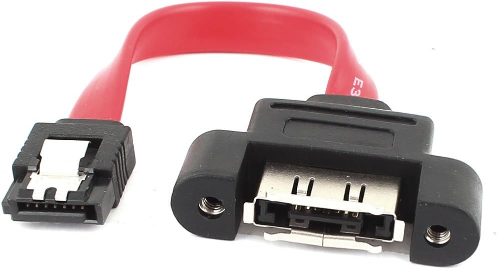 Amazon.com: Ruilogod Panel Mount SATA 7 Pin Female Data to eSATA Male ...