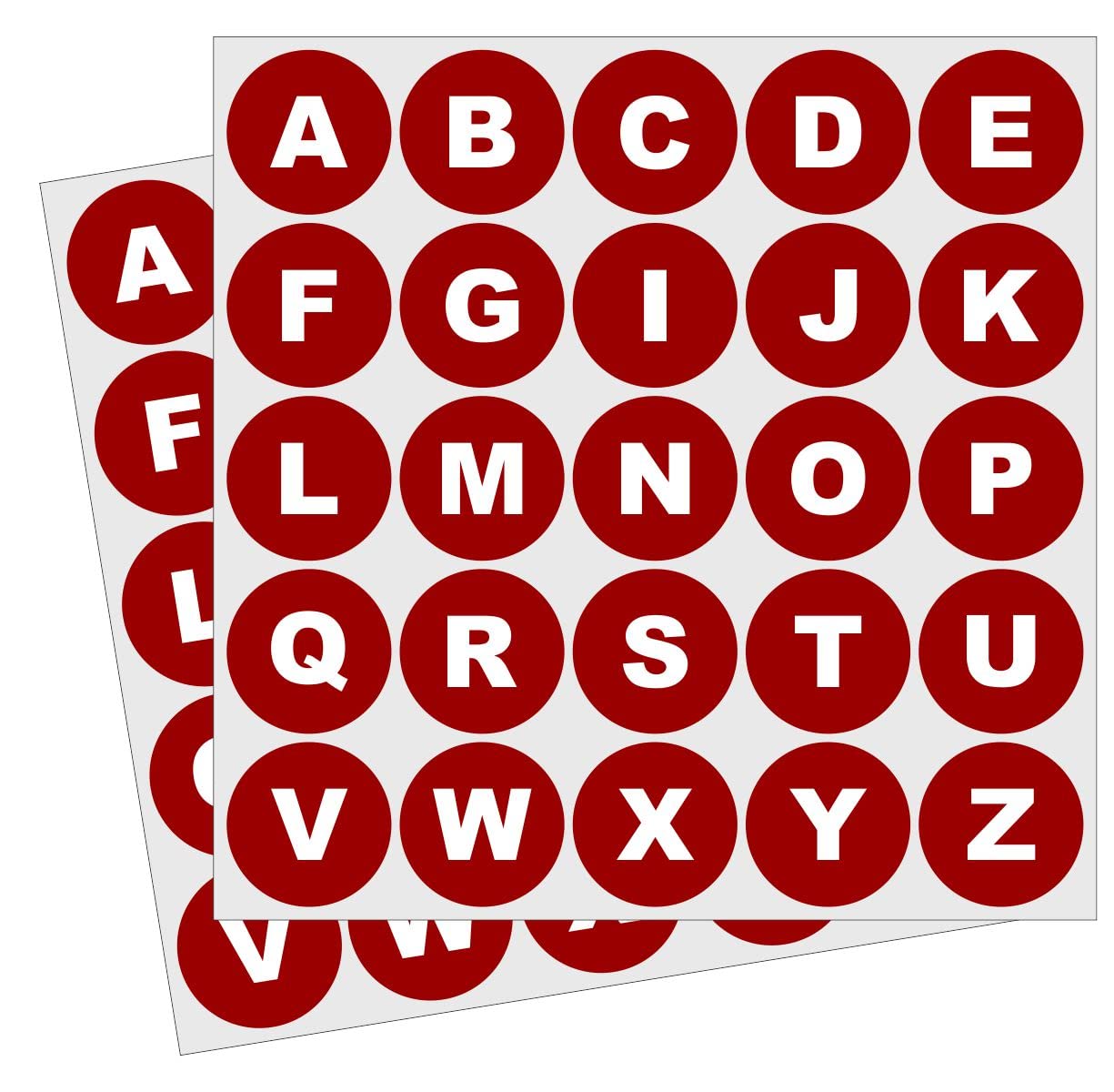 decalbazaar Vinyl Round Letters A to Z Alphabet Arial Black Font Glossy ...