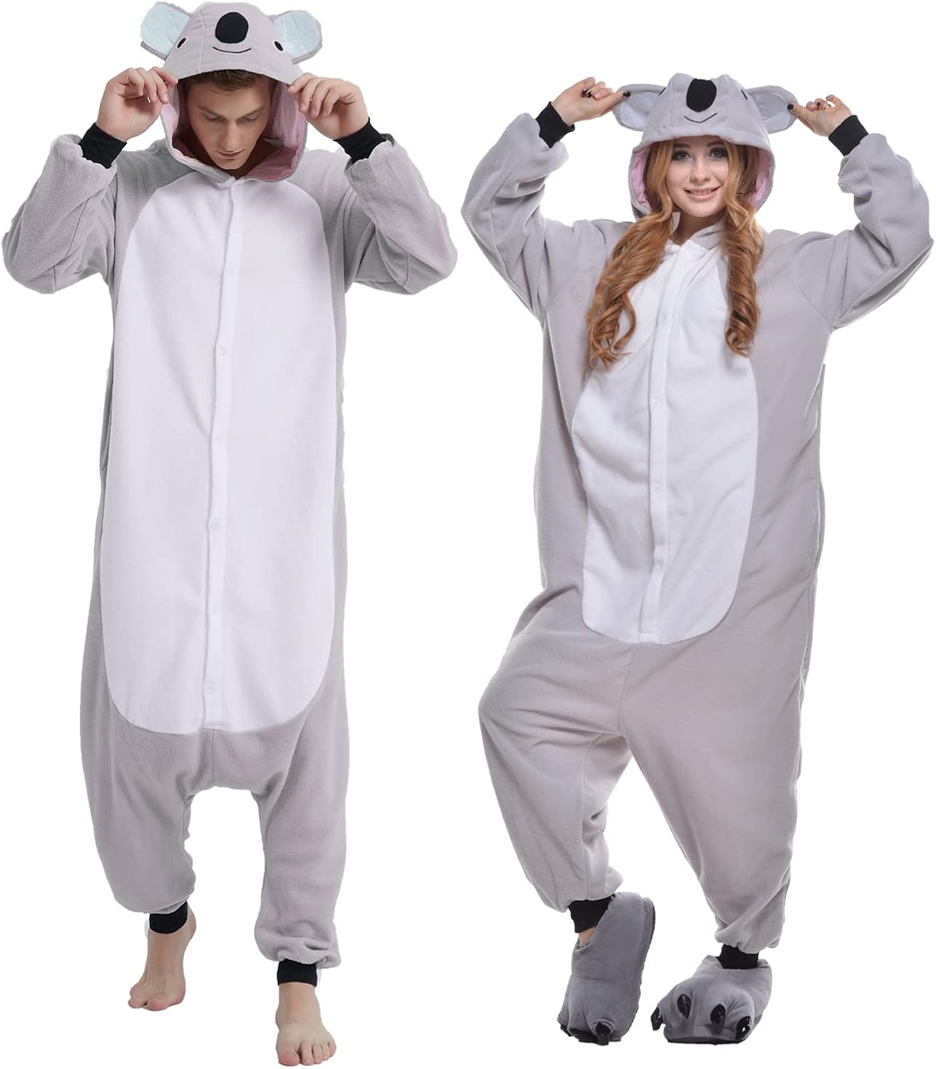 Amazon.com: NEWCOSPLAY Animal Onesie Adult Koala Costume Plush One ...