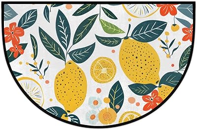 Amazon.com: Zeeinx Welcome Door Mat Half Round Area Rug Cute Sun ...