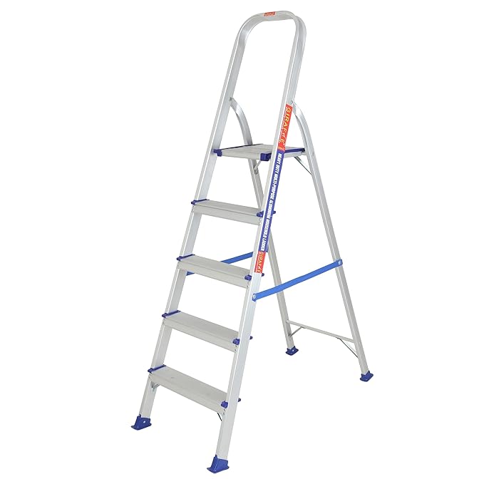 Giraffe Ladder for Home 5 Steps Foldable | Aluminium Ladder for Home ...