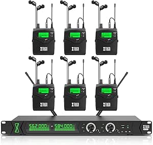 Amazon.com: XTUGA RW2090 Wireless in Ear Monitor System, Mono IEM Monitoring with Dual Channel 2 ...