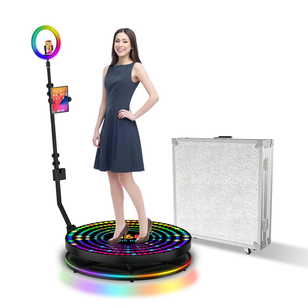 360 Photo Booth Machine for Parties, Selfie 360 Degree Rotating Camera ...