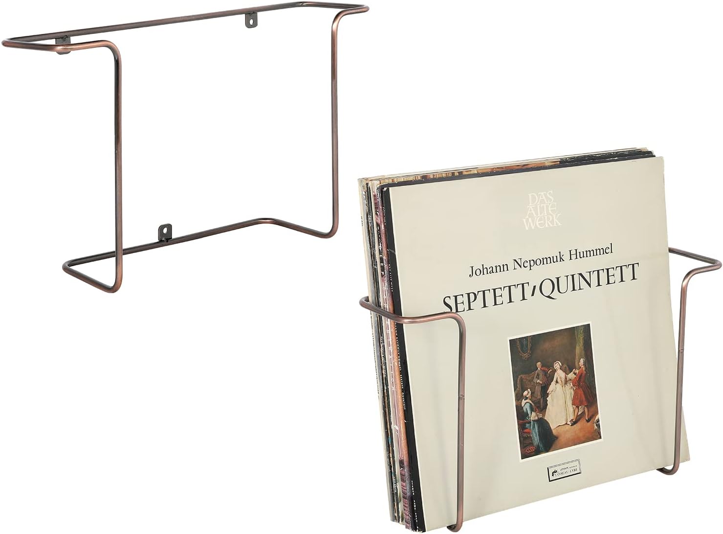 Amazon.com: MyGift Modern Metal Wire Wall Mounted Vinyl Records Storage ...