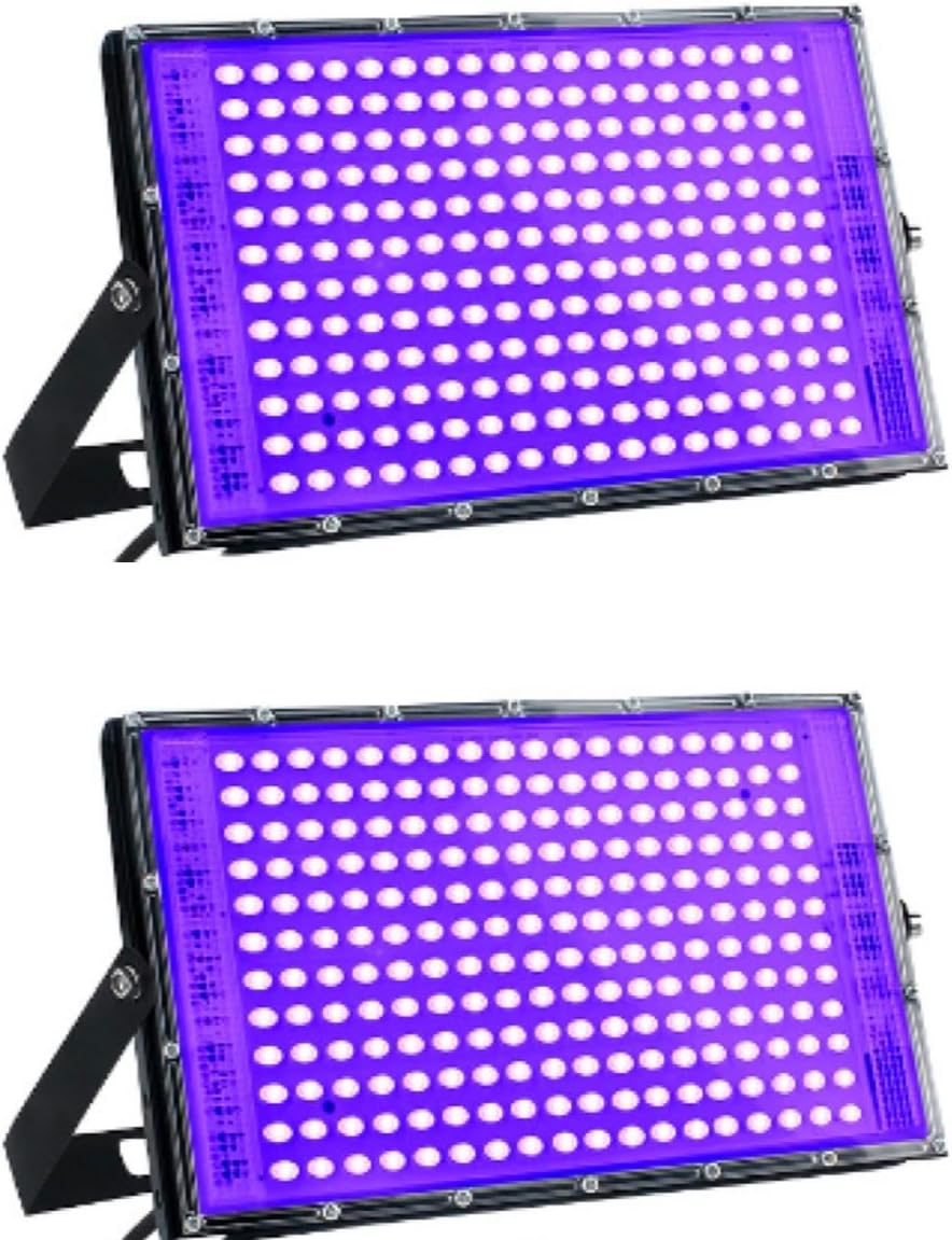 2 Pack 100W Luz Negra LED, Luz Negra para Fiesta Neon, Foco Luz Negra ...