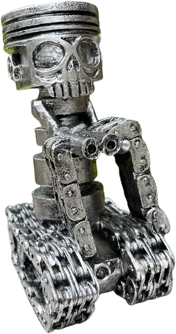 Amazon.com: Yurtziru 1Pcs Carved Piston Skull Face Sculpture Skull Face ...
