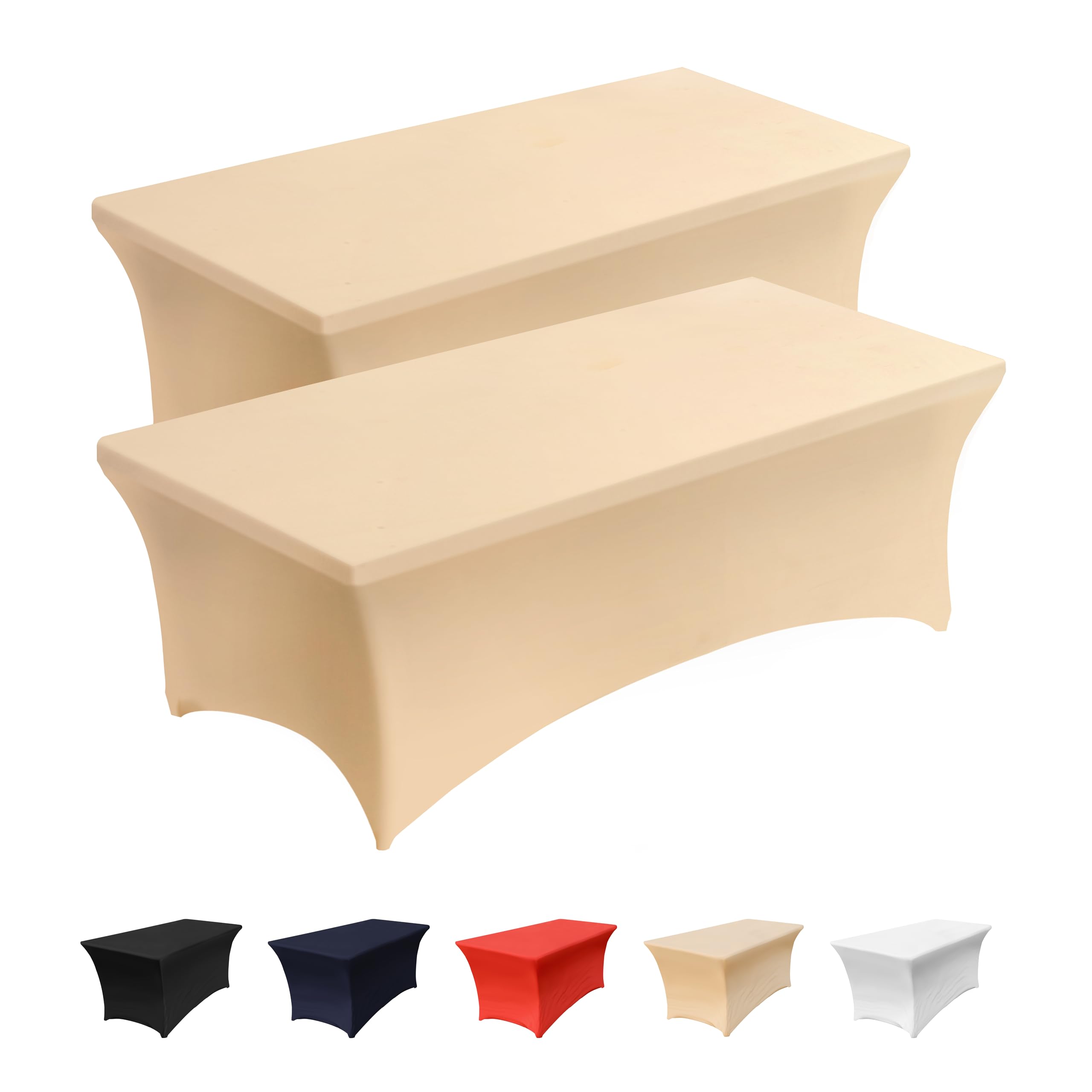 Amazon.com: Casa Platino Spandex Table Cover - 2 6Ft Pack tablecloths ...