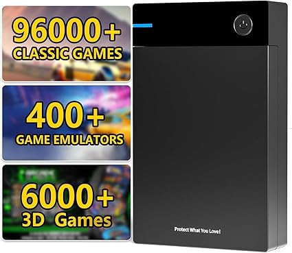 Kinhank 12TB Retro Gaming HDD Hard Drive with 96000+ Games,Retro Game ...