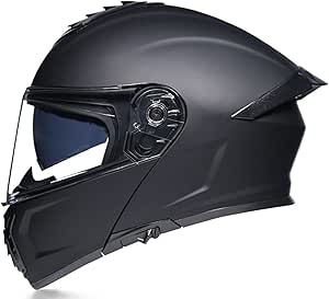 Amazon.com: Motorbike Flip Up Helmet Men and Women Modular Crash Helmet ...
