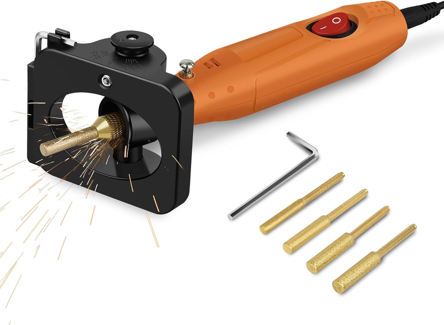 Amazon.com : ZDDGNN Electric Chainsaw Sharpener Kit -High-Speed Chain ...
