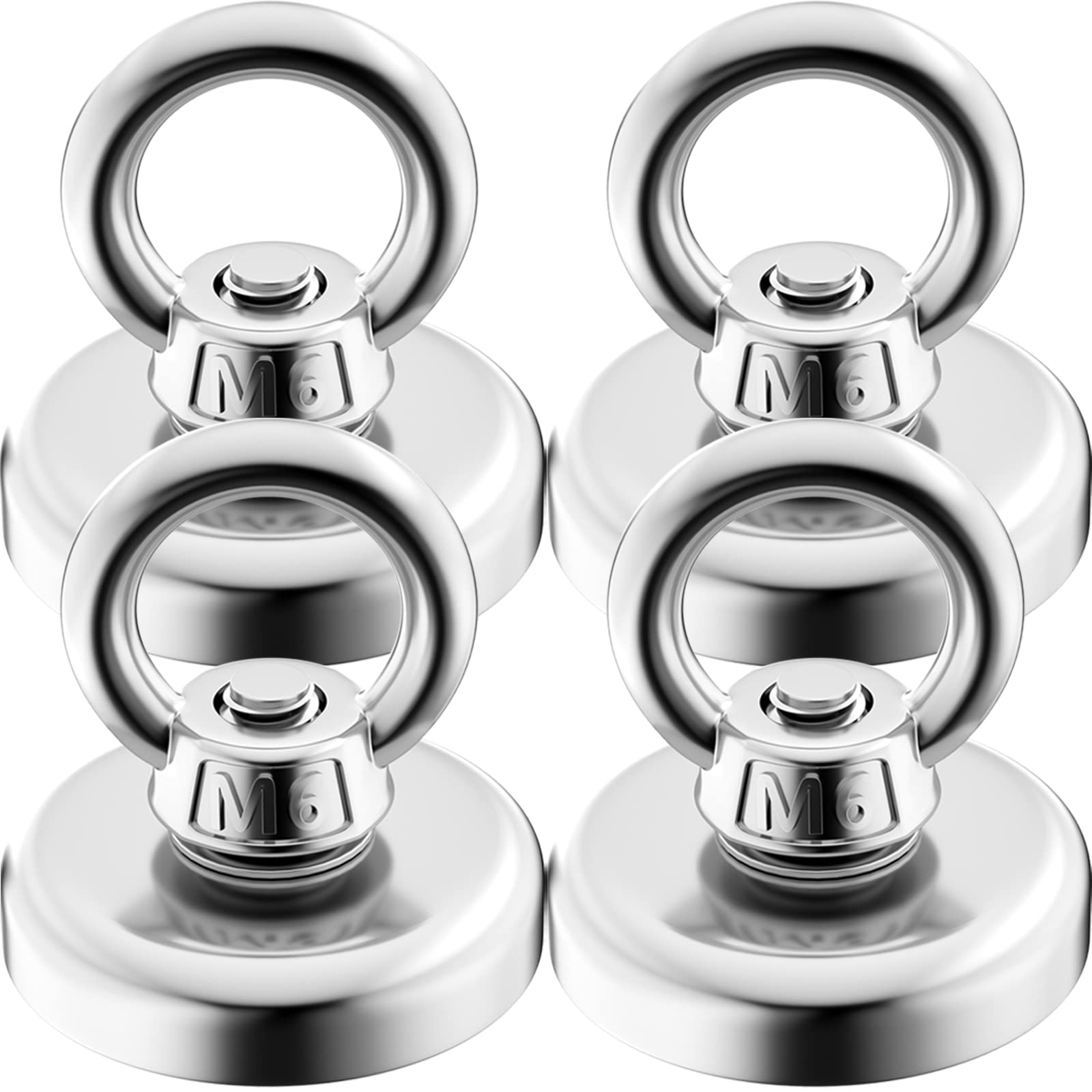 Snapklik.com : 4Pcs Strong Neodymium Fishing Magnet Heavy Duty, 1.42 ...