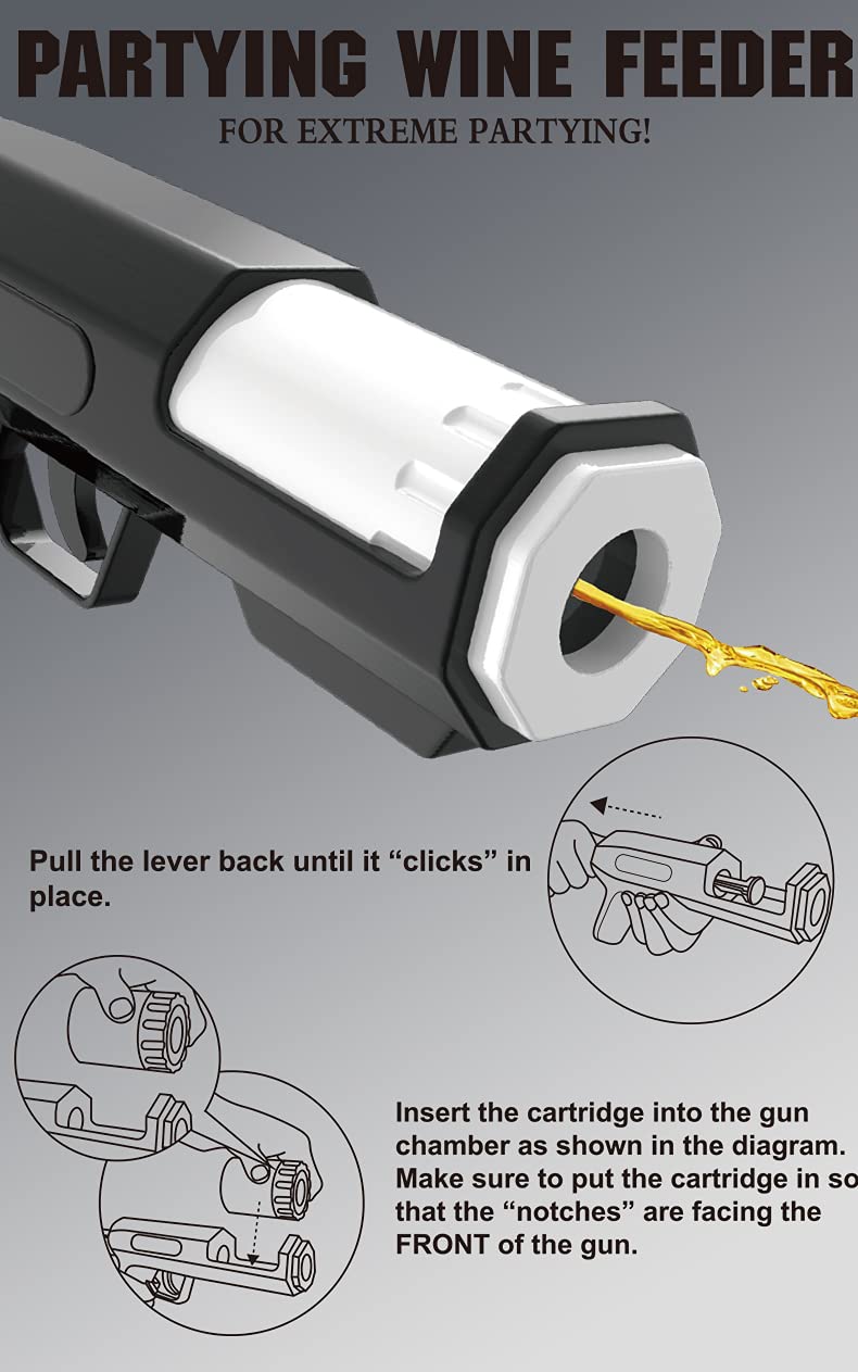 Buy Alcohol Shot Gun, Bubbly Blaster Champagne Gun Shooter, Alcohol Gun ...