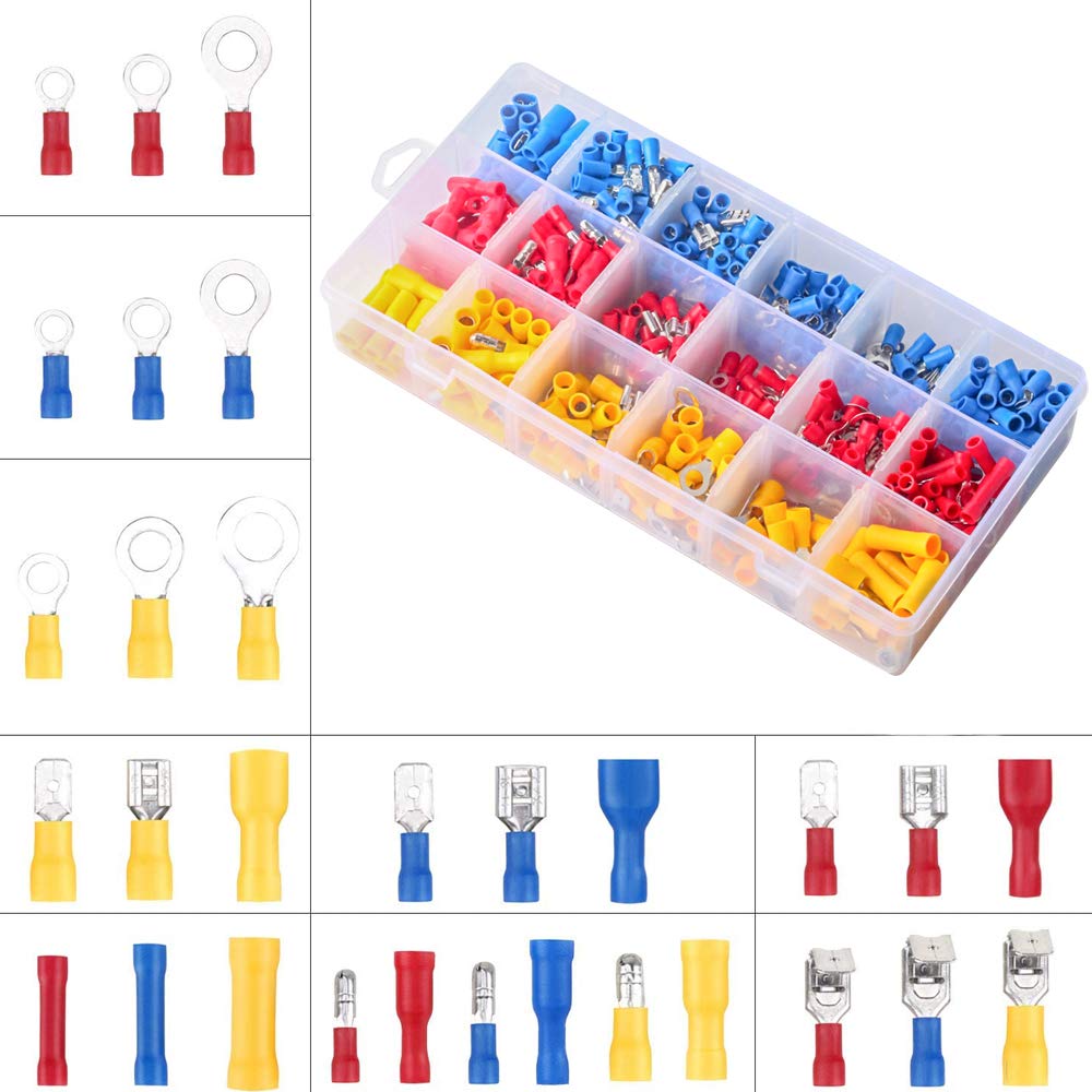 Snapklik.com : 500PCS Electrical Connectors Insulated Crimp Terminals ...