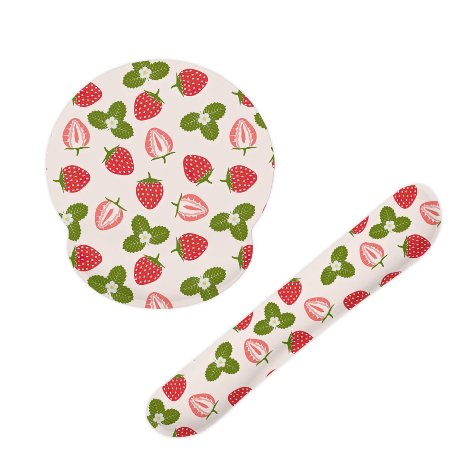 Amazon.com : Pink Strawberry Keyboard Wrist Rest Pad and Mouse Pad ...