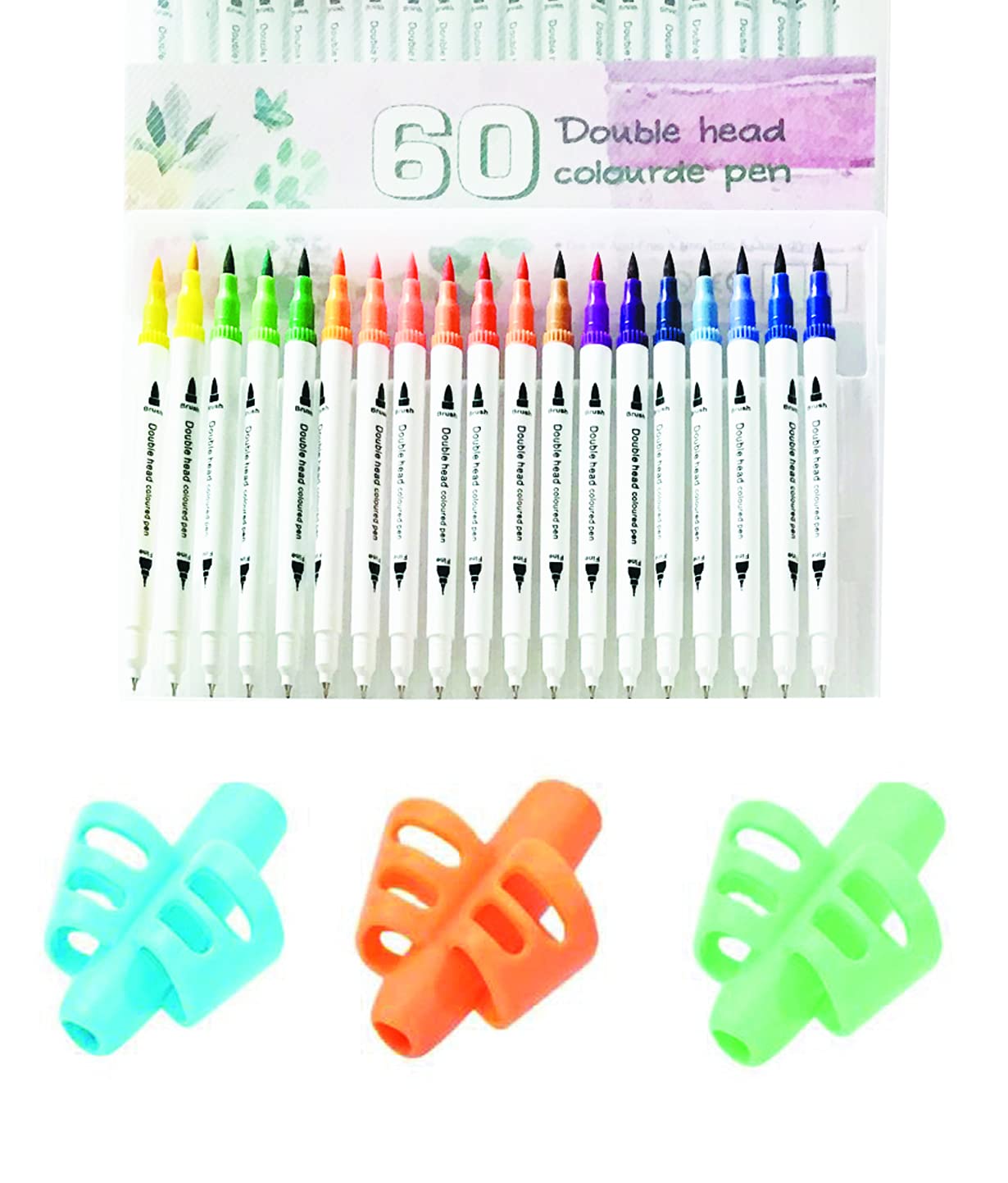 60 PCs Colouring Acrylic Bullet Journal Pens & 3 Pcs Adorable Pencil ...