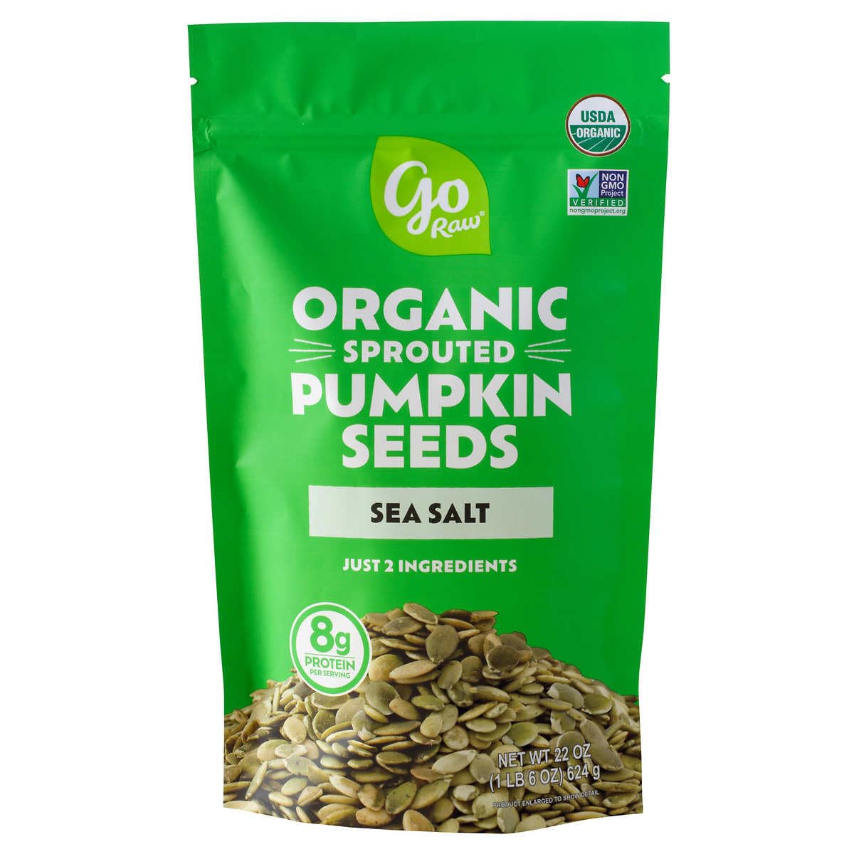 Amazon.com : Go Raw Sprouted Organic Pumpkin Seeds with Sea Salt, 22 oz ...