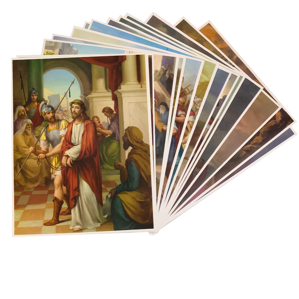 Buy VILLAGE GIFT IMPORTERS Stations of the Cross Prints | 12" x 16 ...