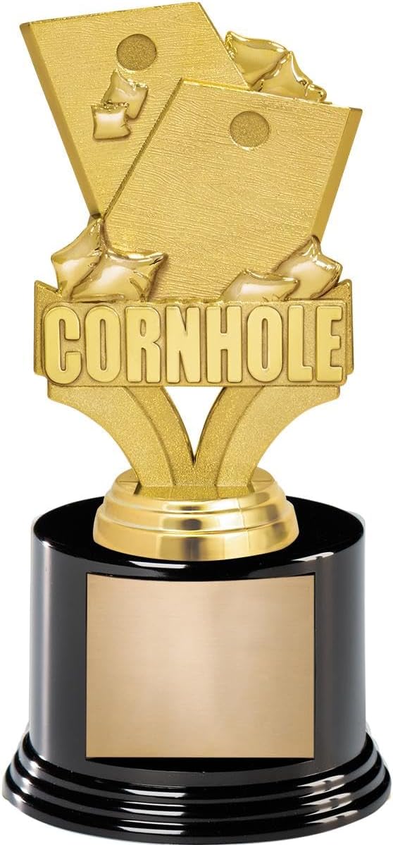 Amazon.com : Crown Awards 7" Games Cornhole Trophy On Round Base ...
