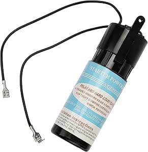 Antoble Hard Start Kit SPP6 Relay Start Capacitor Relay 1/2HP-10HP Increases Torque 500% Pow-R ...