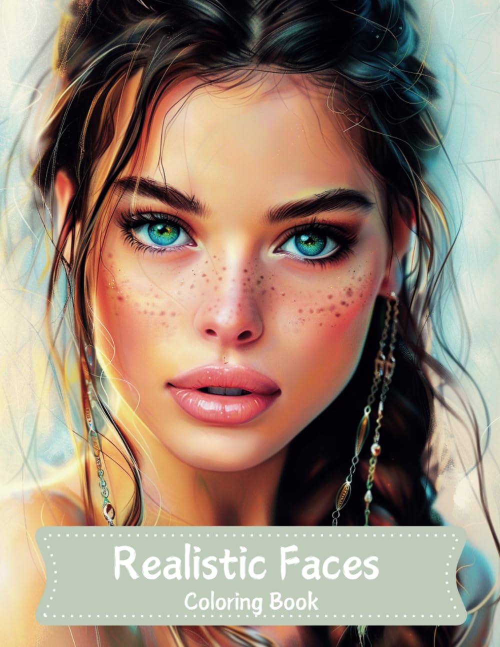 Amazon.com: Realistic Faces Coloring Book: 40 Grayscale Portraits of ...