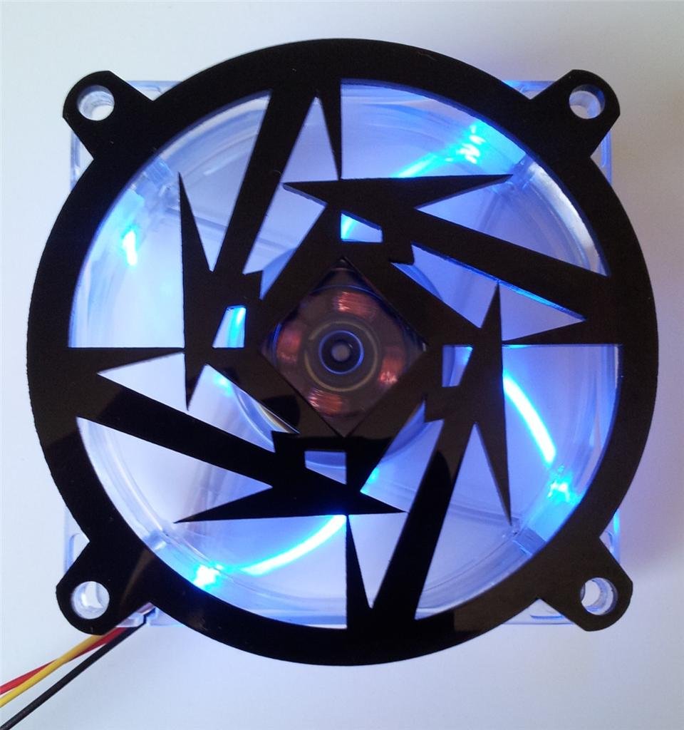 Amazon.com: Custom Acrylic Metallica Star Computer Fan Grill 140mm ...
