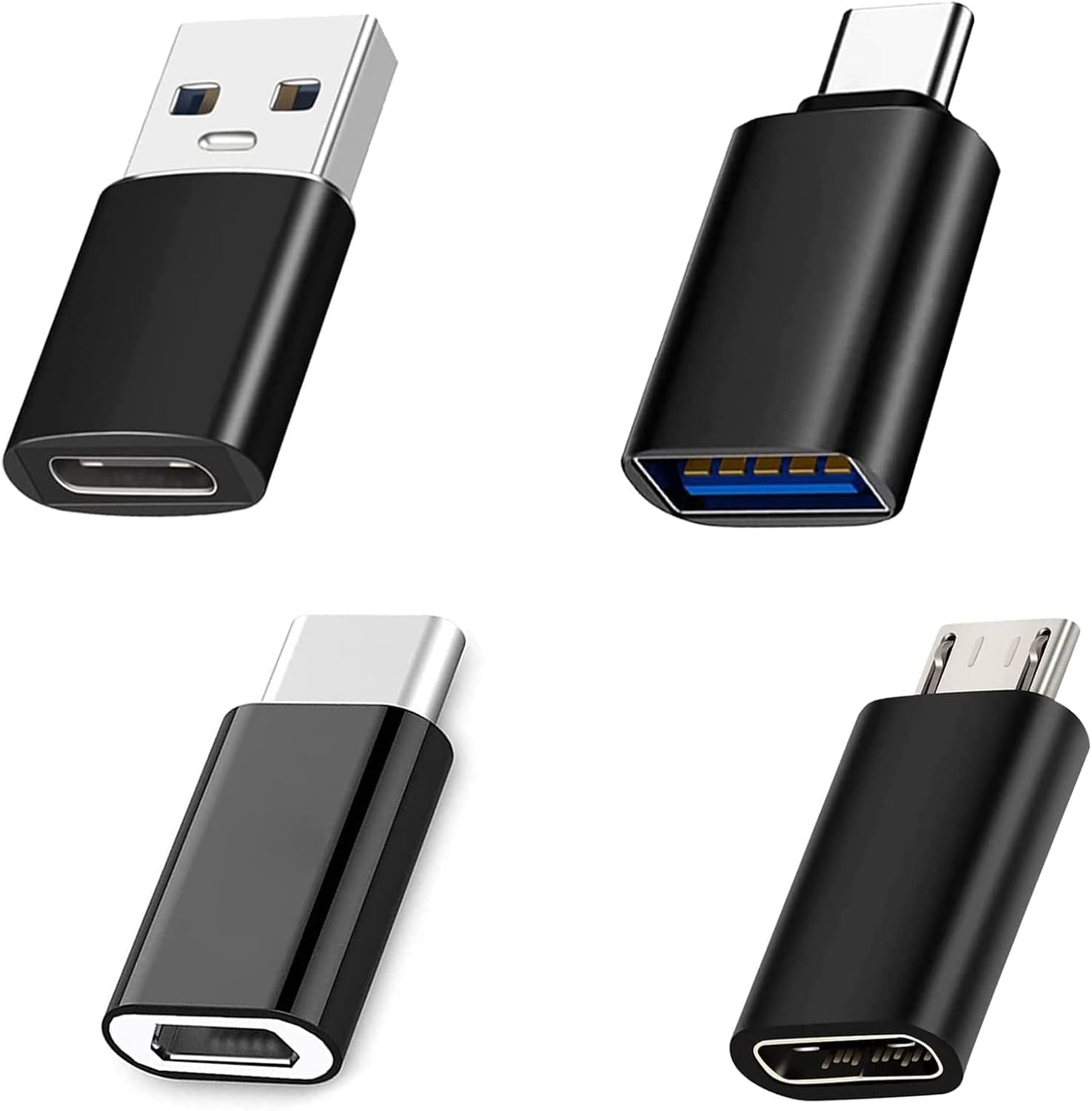 ILantule 4-Pack USB C Adapters: USB C to USB 3.0 OTG & Micro USB ...