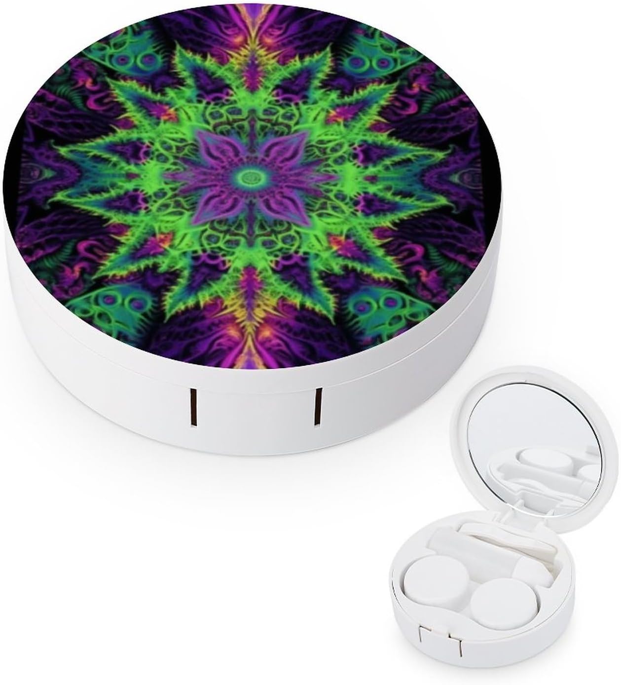 Amazon.com: VHPVHP Contact Lenses Case Kit, Psychedelic Laminated ...