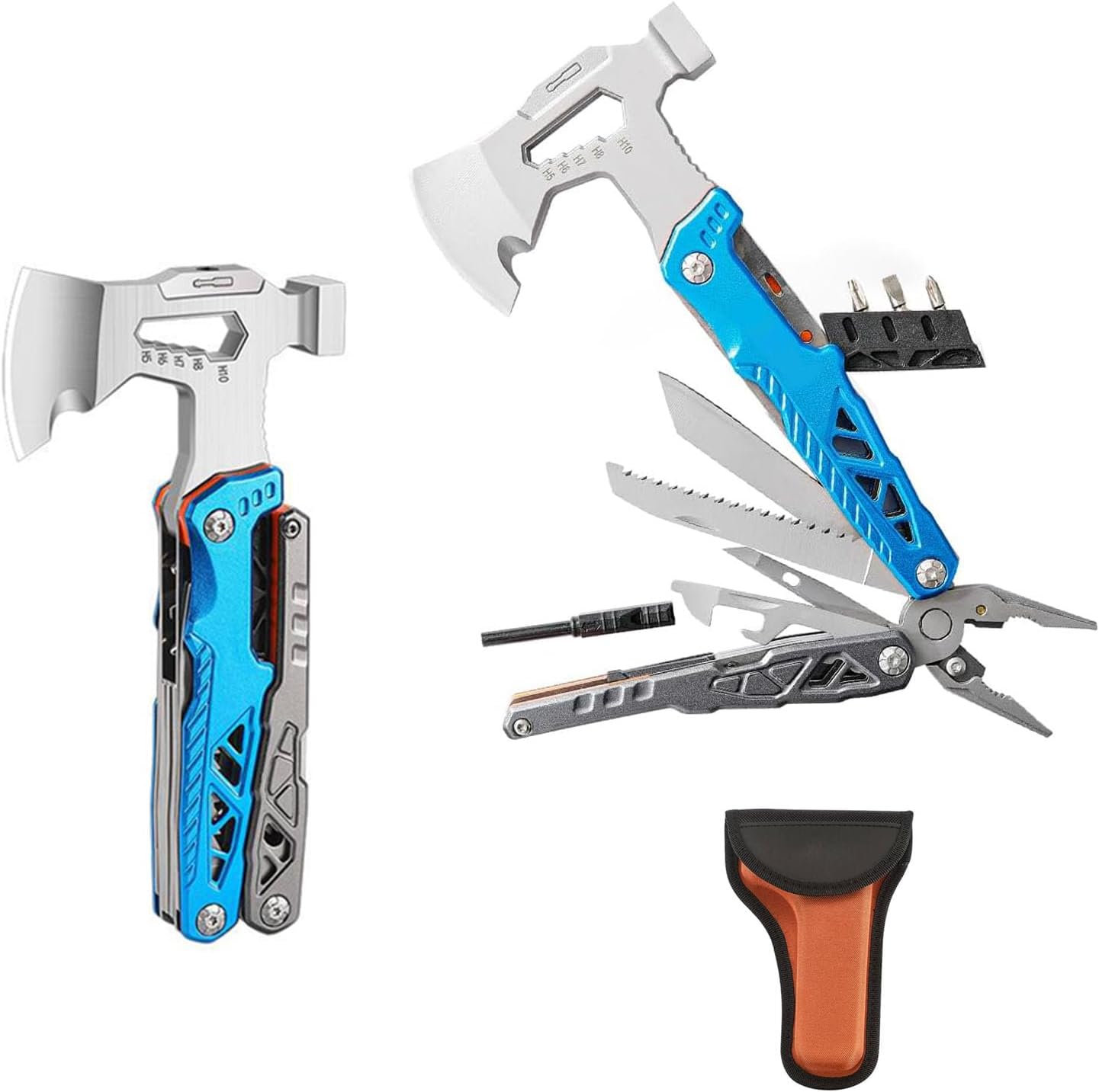 Amazon.com: Gladjojoy Camping Axe Multitool 17 IN 1, Foldable Camping ...